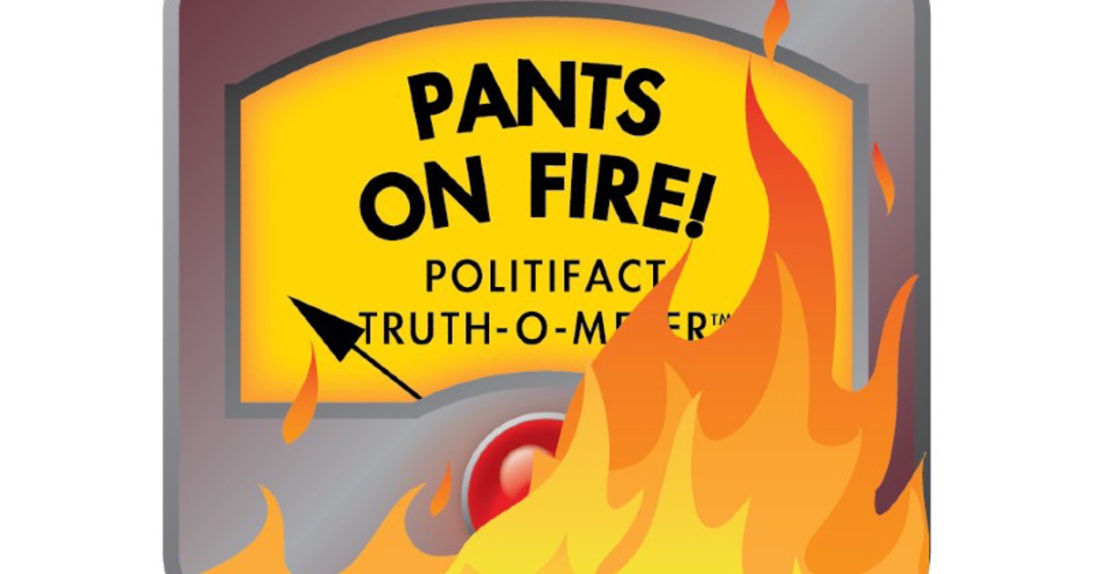 AFN - 'Pants on Fire' tag … Harris holding at zero, Trump at 200 and ...